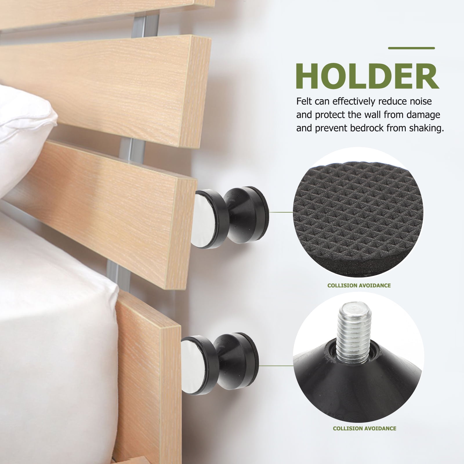 2pcs Adjustable Headboard Stoppers for Wall Headboard Stabilizers Bed ...