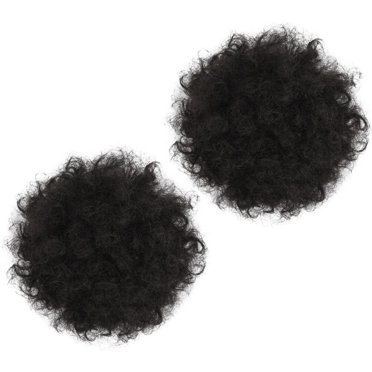 (4 pack) Darling Kinky Curly Afro Puff Drawstring Ponytail, #1B, Female ...