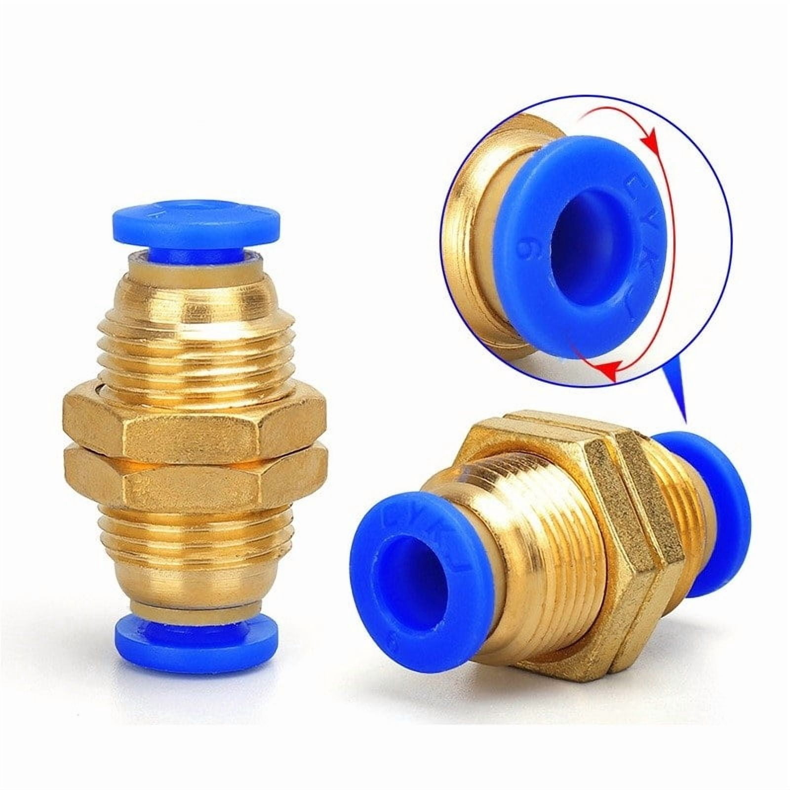 2pcs Air Pneumatic Quick Fitting Tubes Connectors Straight 4mm 6mm 8mm ...