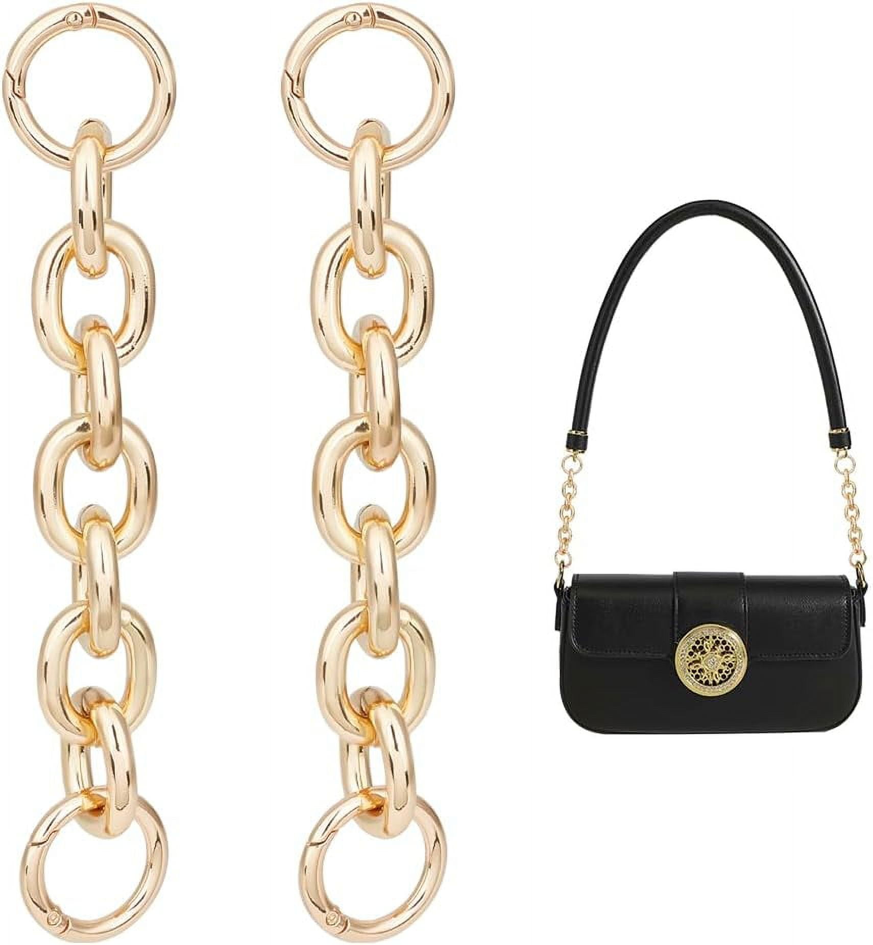 2pcs Alloy Cable Chain Purse Strap Extenders with Spring Gate Ring ...