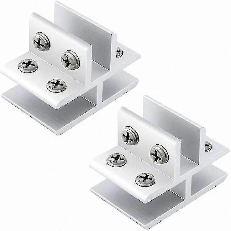 2pcs Aluminum Alloy 3-Sided T-Shape Adjustable Glass Clamps for 10-12mm ...