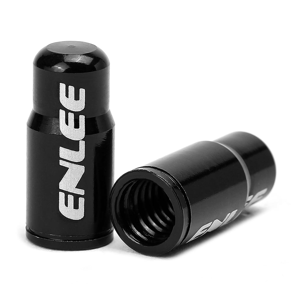 2pcs Aluminum Alloy Bike Valve Cap Bicycle Wheel Valve Cover Cap (Black ...