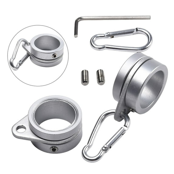 2pcs Aluminum Alloy Flag Pole Rings Flagpole Flag Mounting Rings With ...