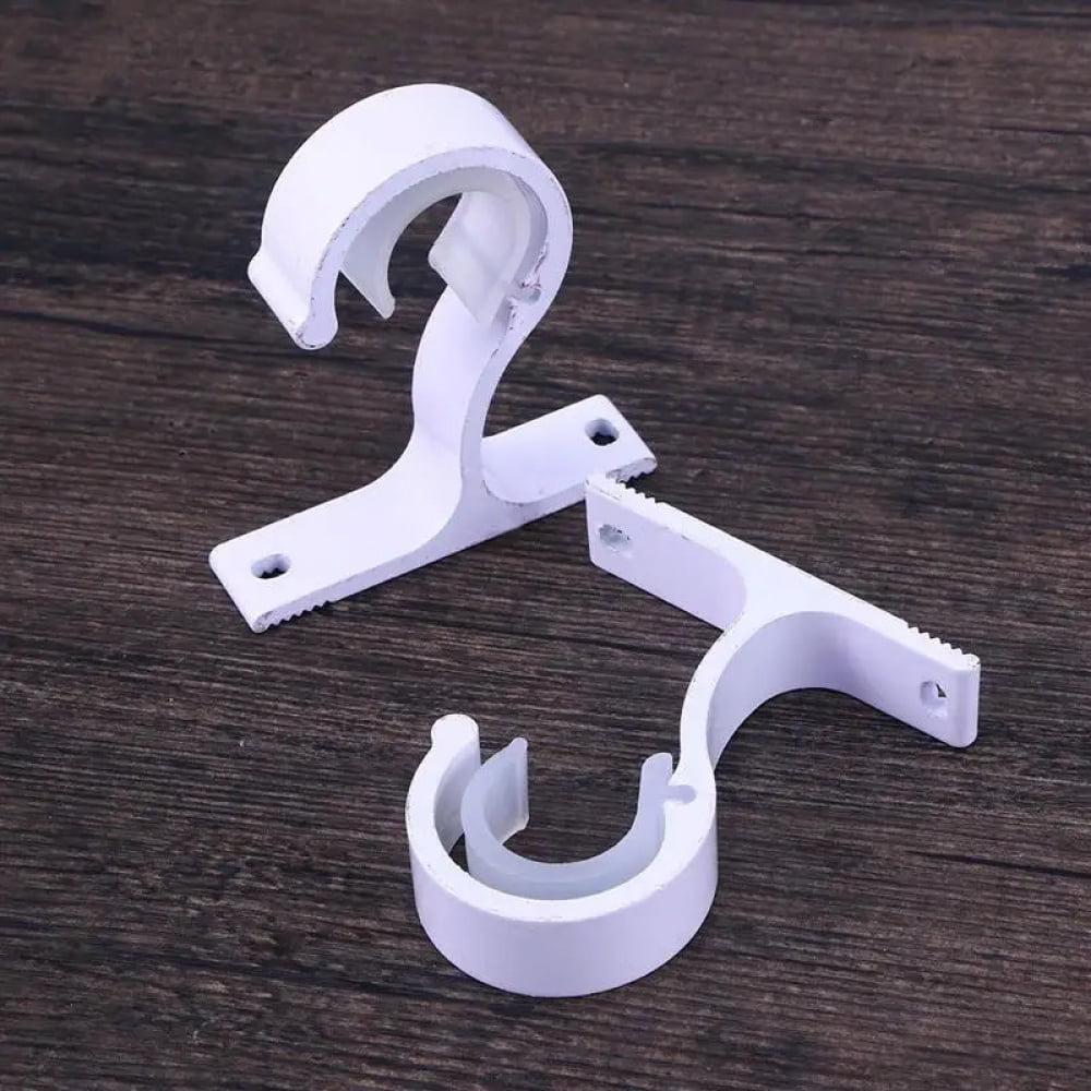 2pcs Aluminum Alloy Hooks Curtain Bracket Wall Mount Ceiling Rod ...