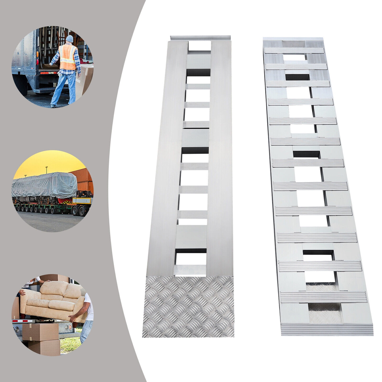 2pcs Aluminum Trailer Ramps, Loading Ramps Truck Car Auto Trailer Ramps ...