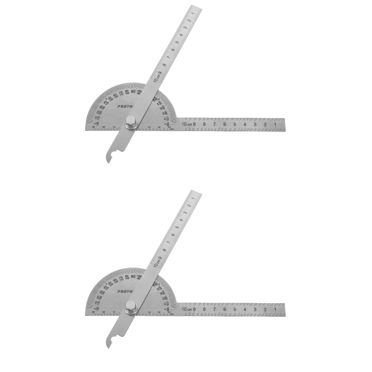 2pcs Angle Finder Protractor Swing Arm Protractor Stainless Steel ...