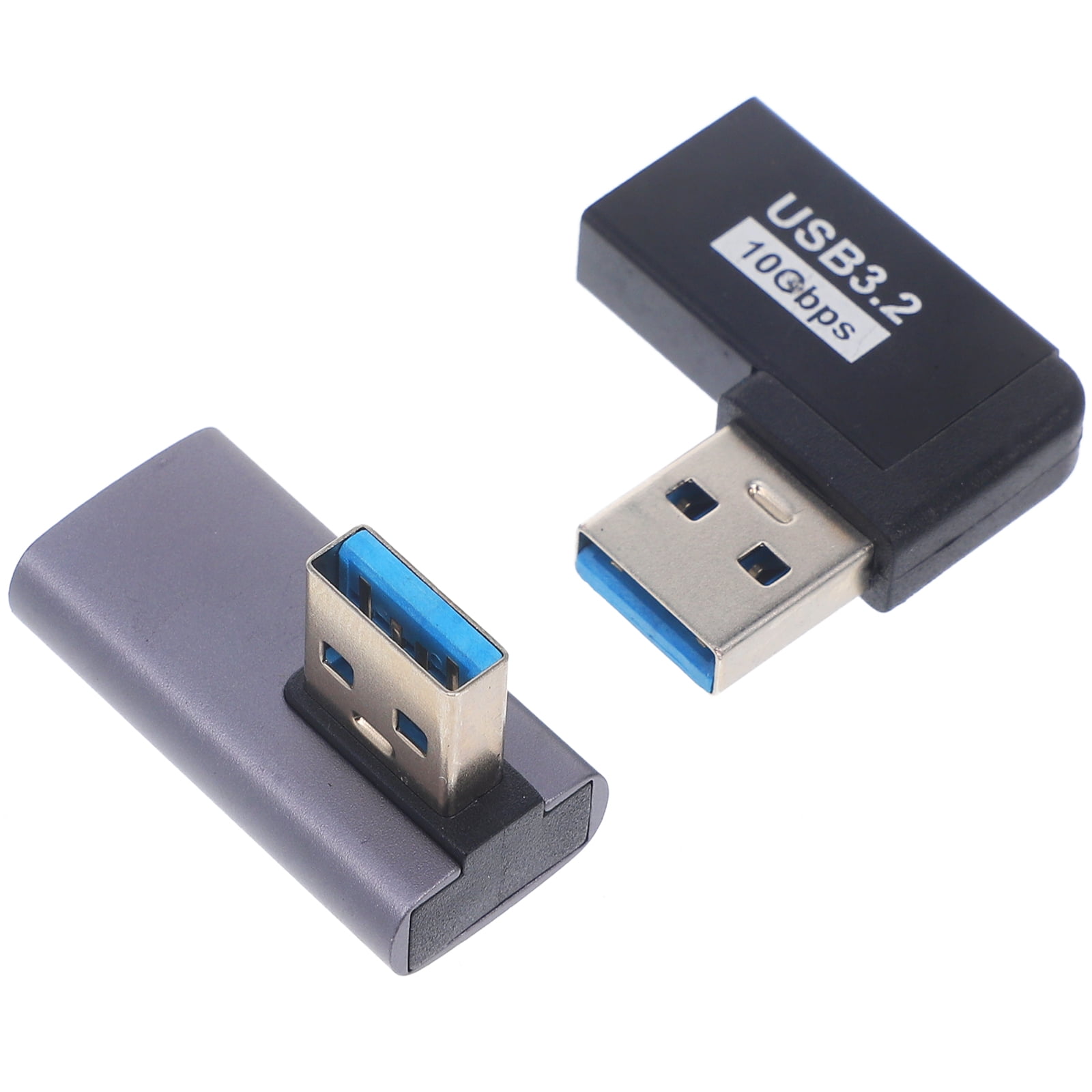 2pcs Angled Usb Connector 90 Degree Usb Adapter Usb 3.0 Male To Female ...