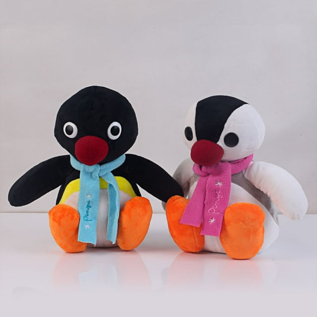 2pcs Anime Penguin Pingu Plush Toys Stuffed Animal Collection Baby Doll ...