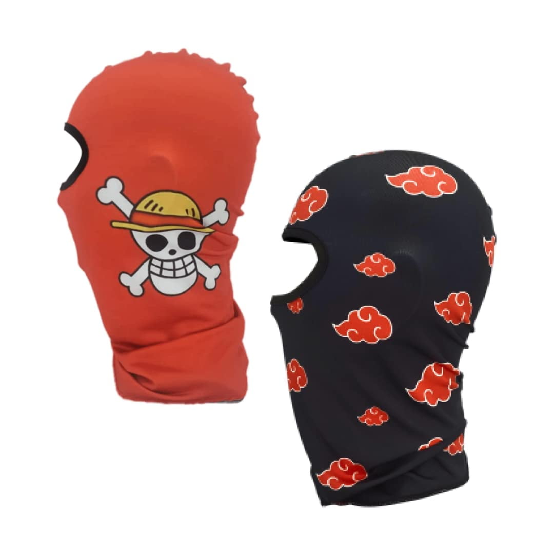 2pcs Anime Ski Mask with Design - Balaclava Summer Skii and Winter ...