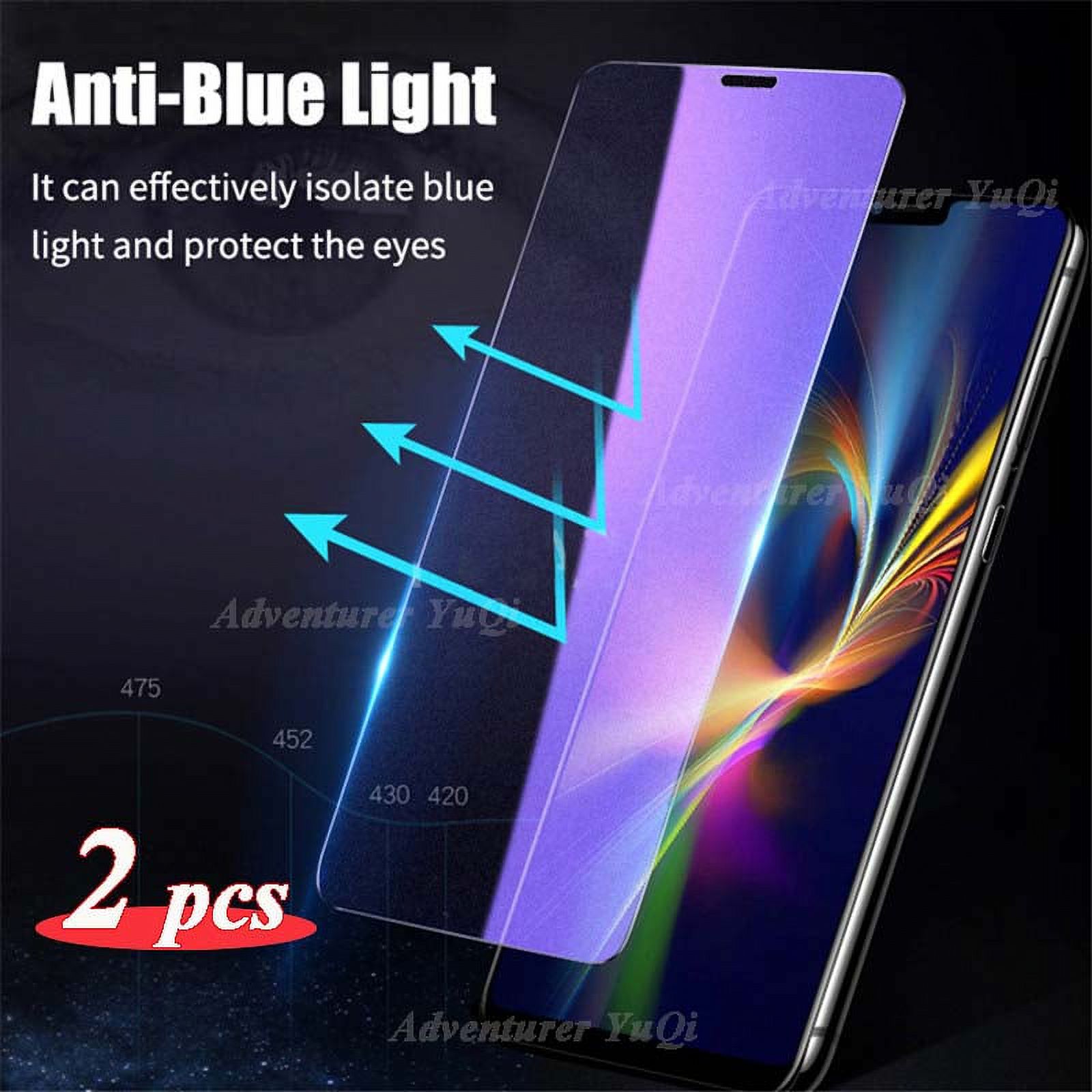 2pcs Anti Blue Ray Light Tempered glass For iPhone 15 14 13 12 11 Pro Max 12Mini SE2020 XR XS X ...