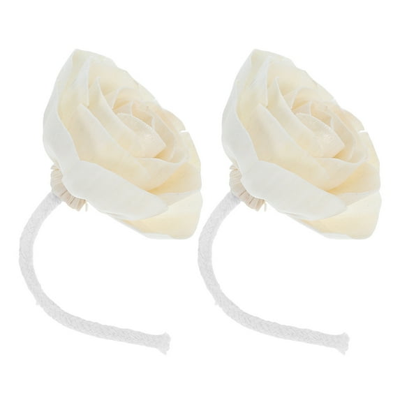 2pcs Aromatic Diffuser Flowers Premium Cotton Rope Wick Faux Flower ...