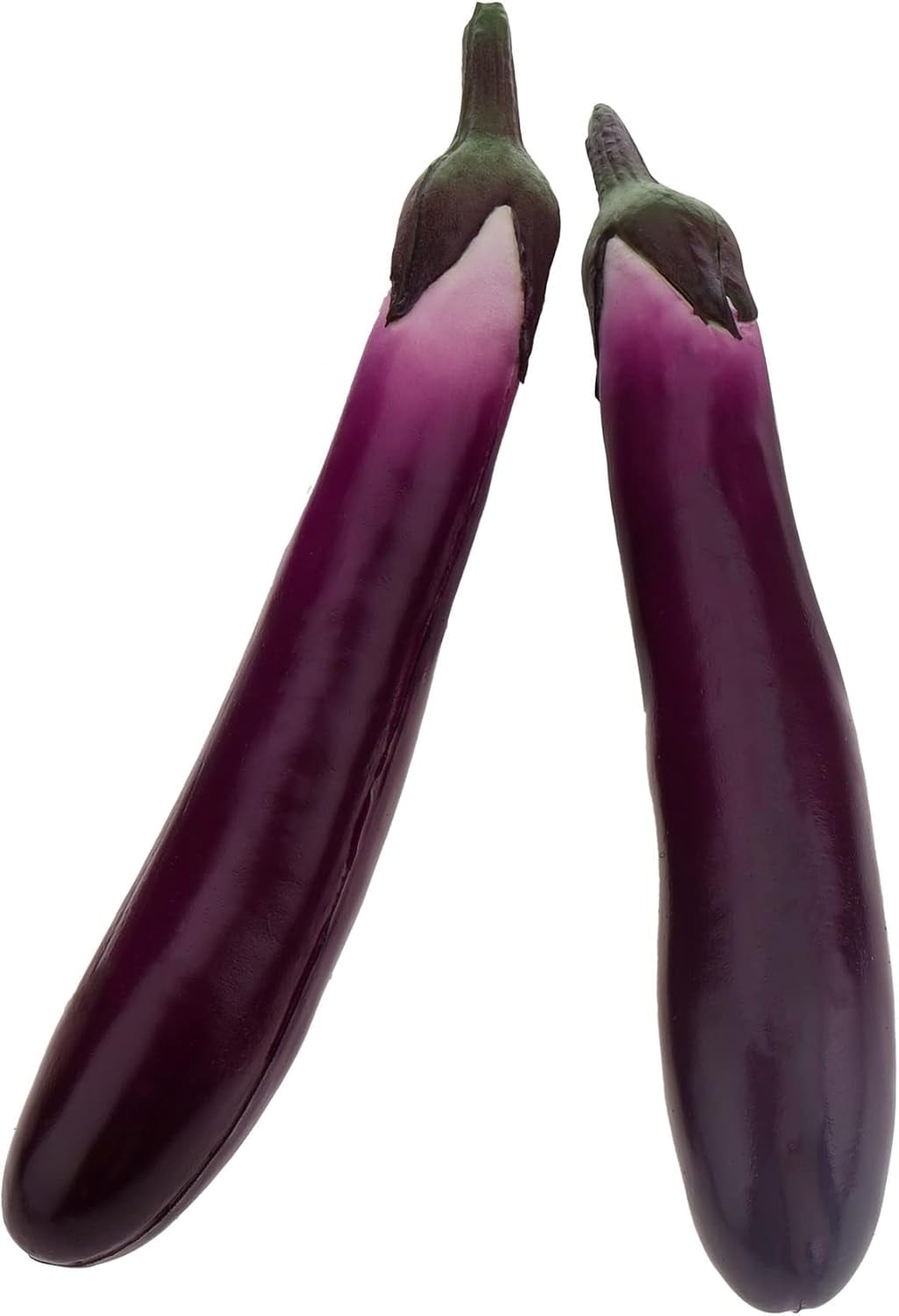 2pcs Artificial Eggplants Simulation Lifelike Realistic Long Eggplants ...