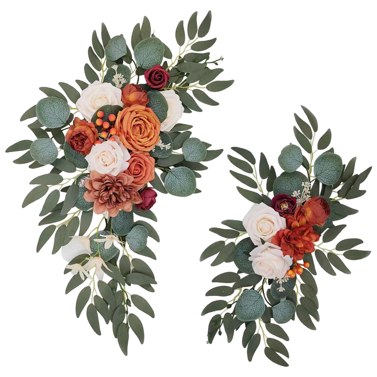 2pcs Artificial Flower Swags for Fall Wedding Background Decoration and ...