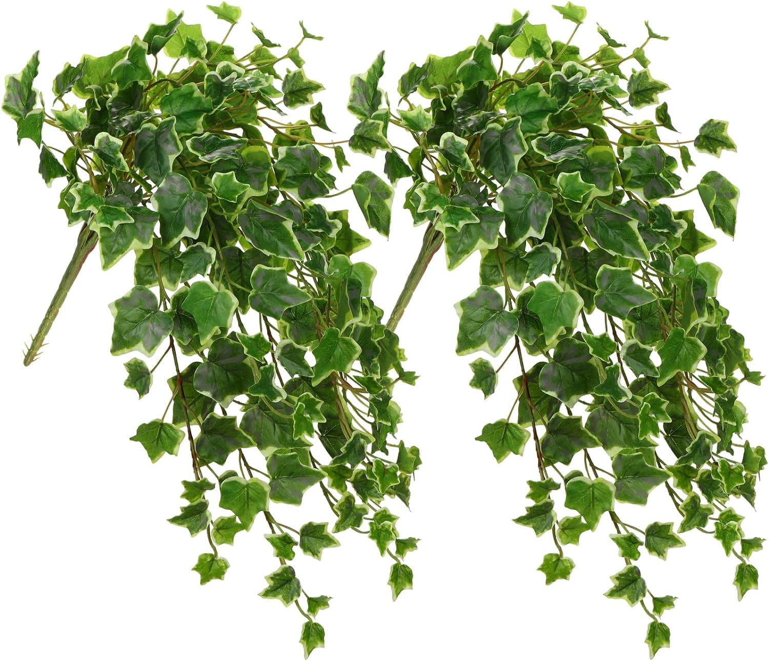 2pcs Artificial Hanging Plants 24" Fake Ivy Vine Faux Ivy Leaves ...