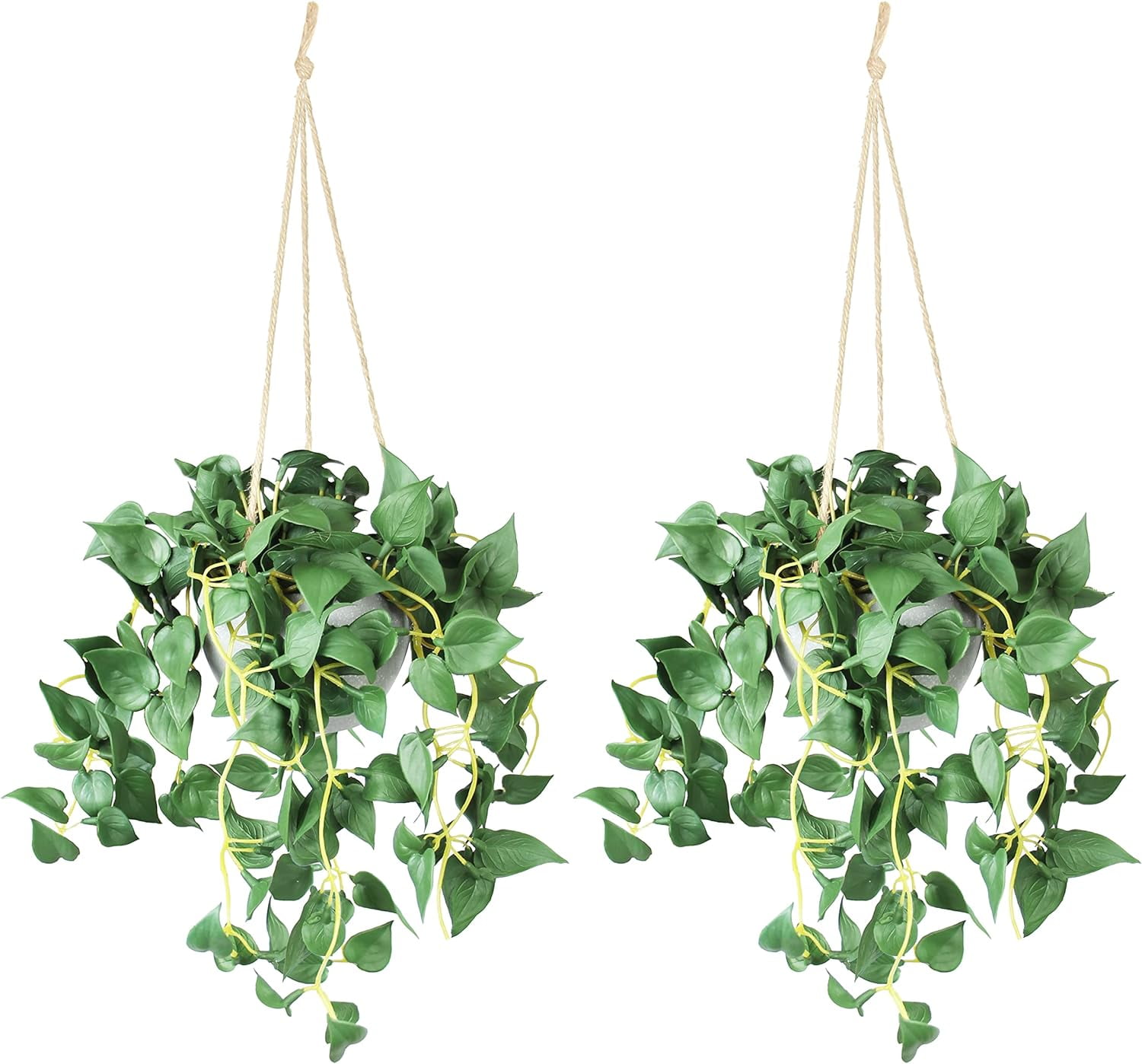 2pcs Artificial Hanging Plants, Fake Hanging Plants with Potted ...