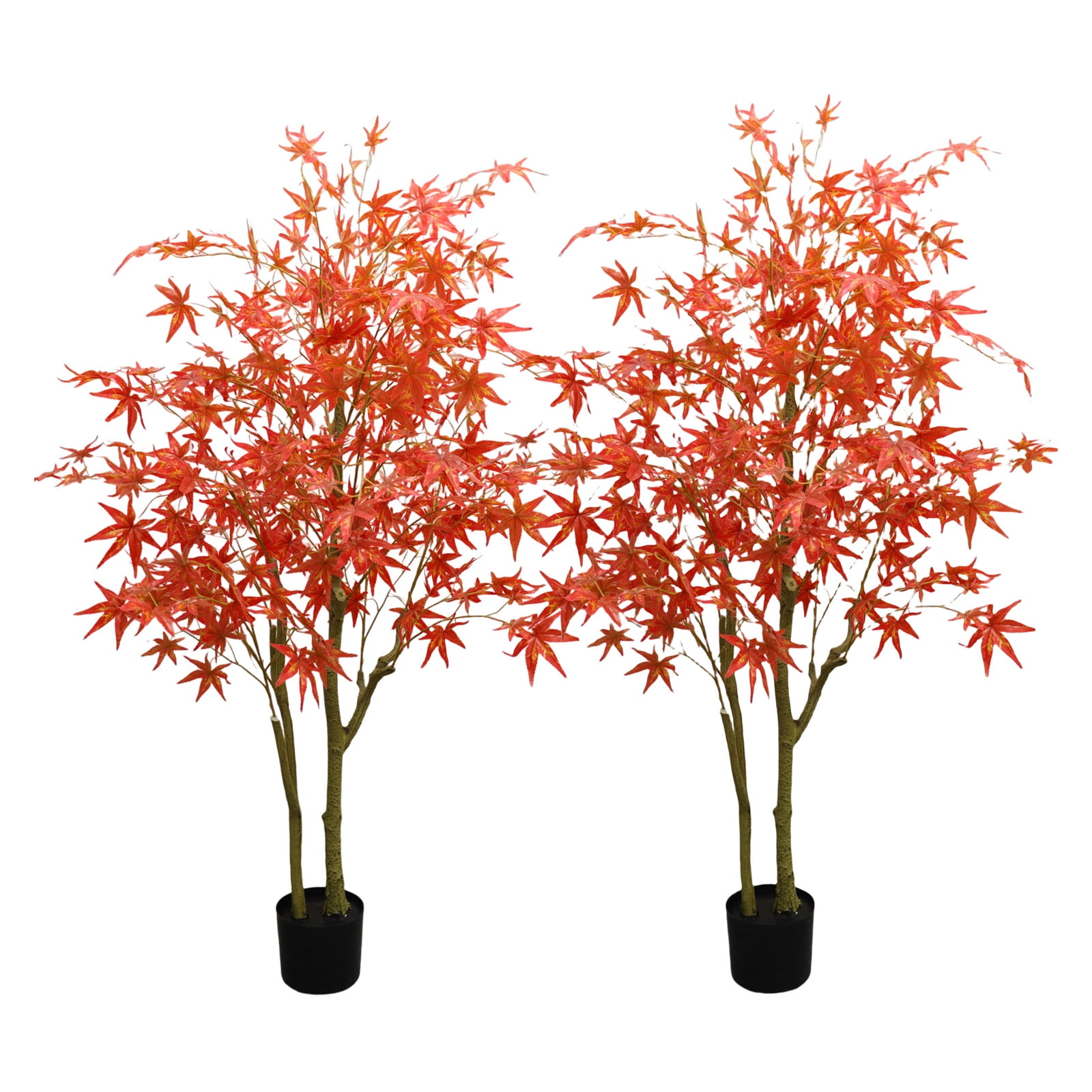 2pcs Artificial Maple Trees, Realistic Maple Tree In Pot, Artificial ...
