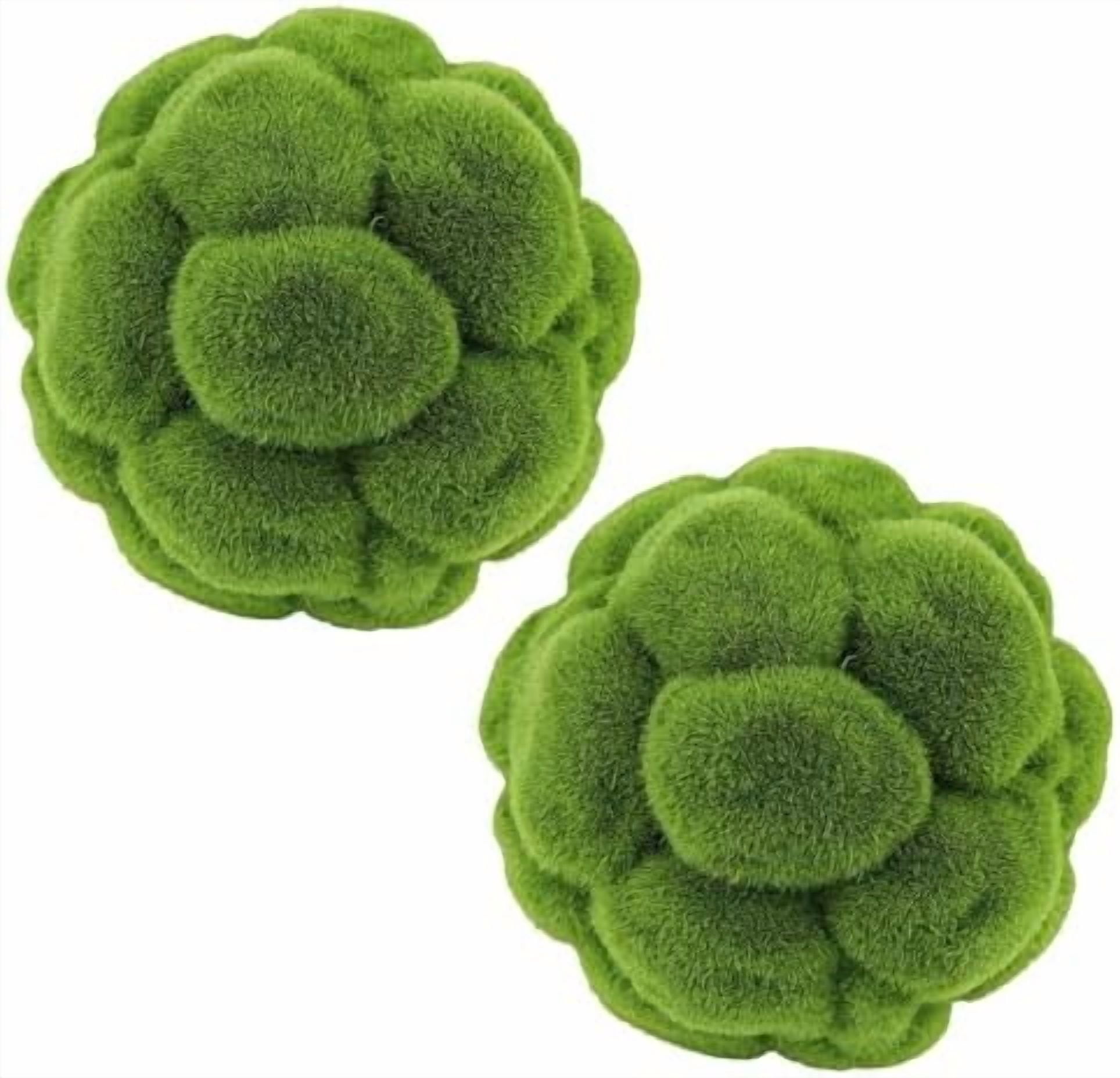 2pcs Artificial Moss Rocks - Fake Green Moss Balls for Garden ...