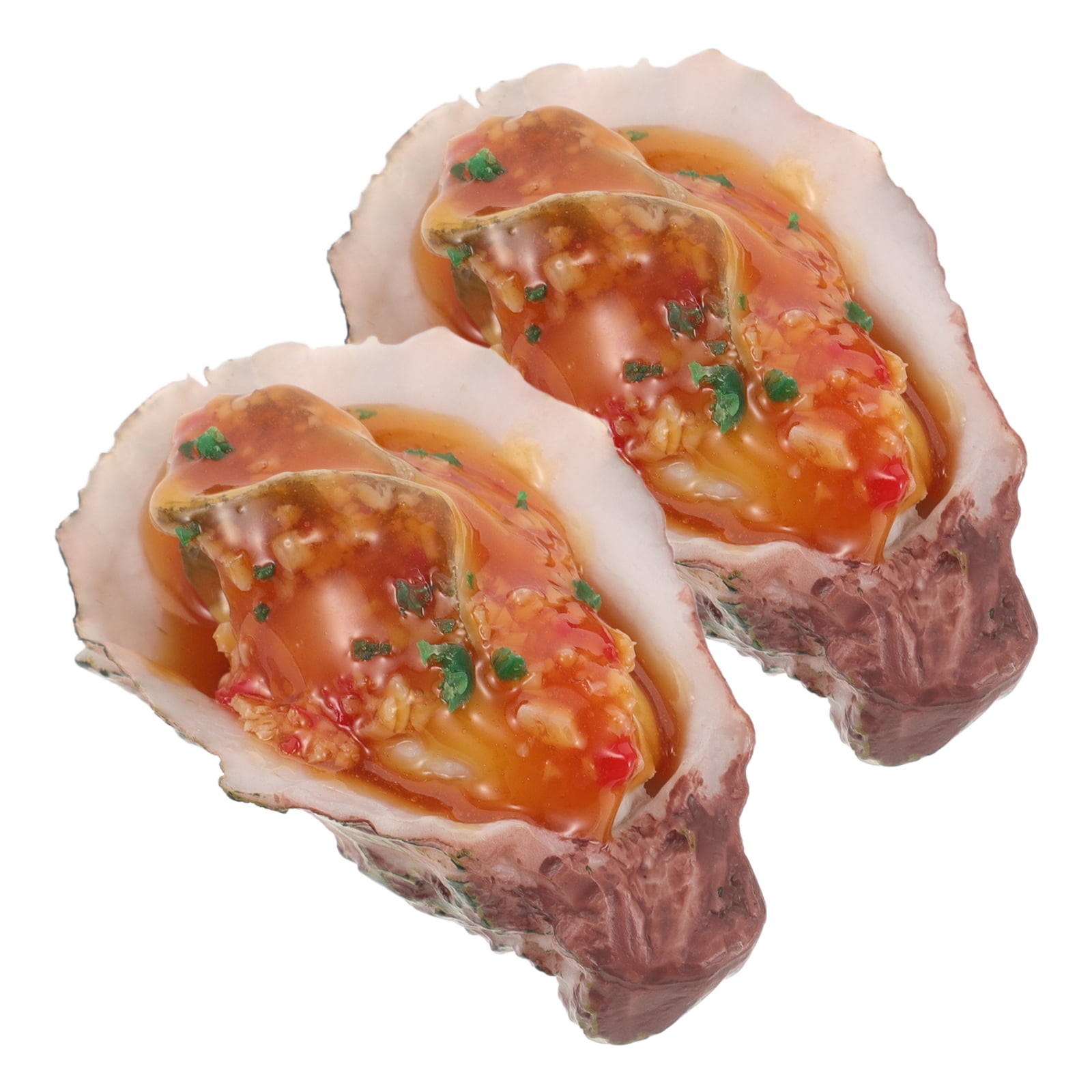 2pcs Artificial Shellfish Seafood Oysters Model Restaurant Cabinet ...