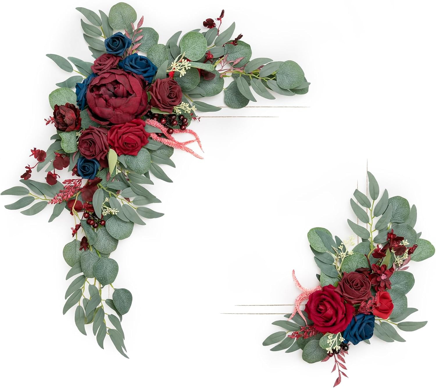 2pcs Artificial Welcome Sign Swag Wedding Arch Flowers Decorations ...