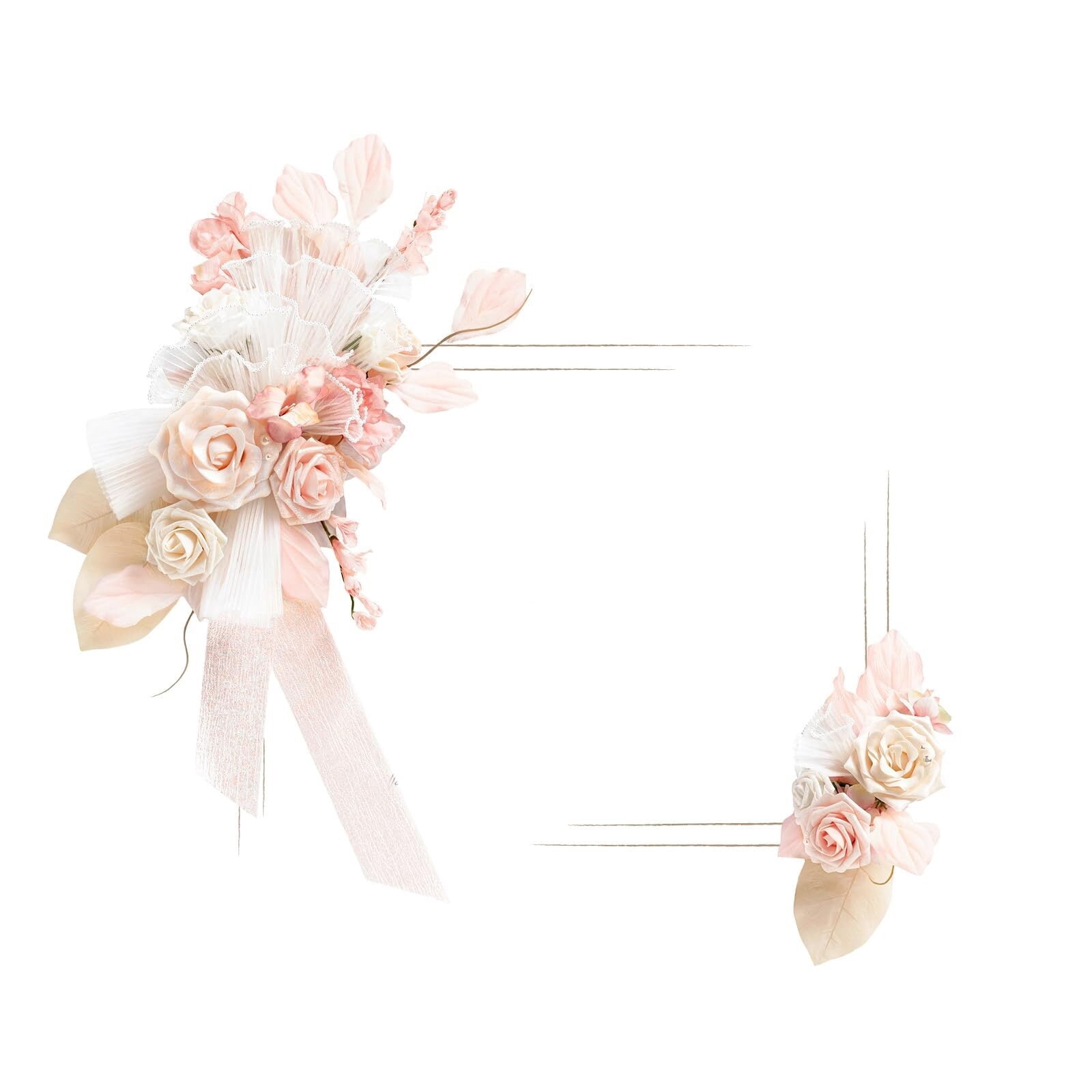 2pcs Artificial Welcome Sign Swag Wedding Arch Flowers Decorations ...