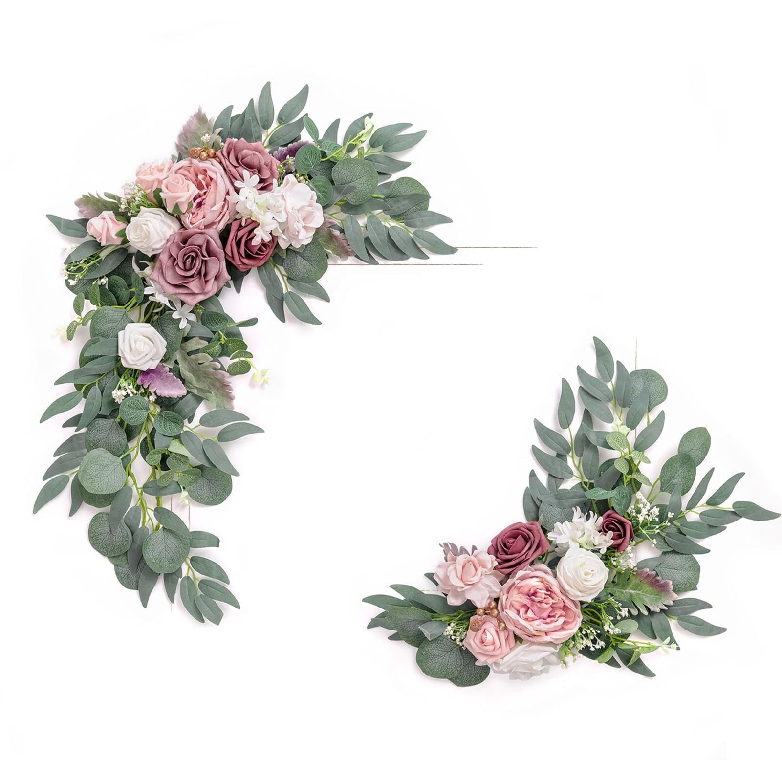 2pcs Artificial Welcome Sign Swag Wedding Arch Flowers Decorations ...