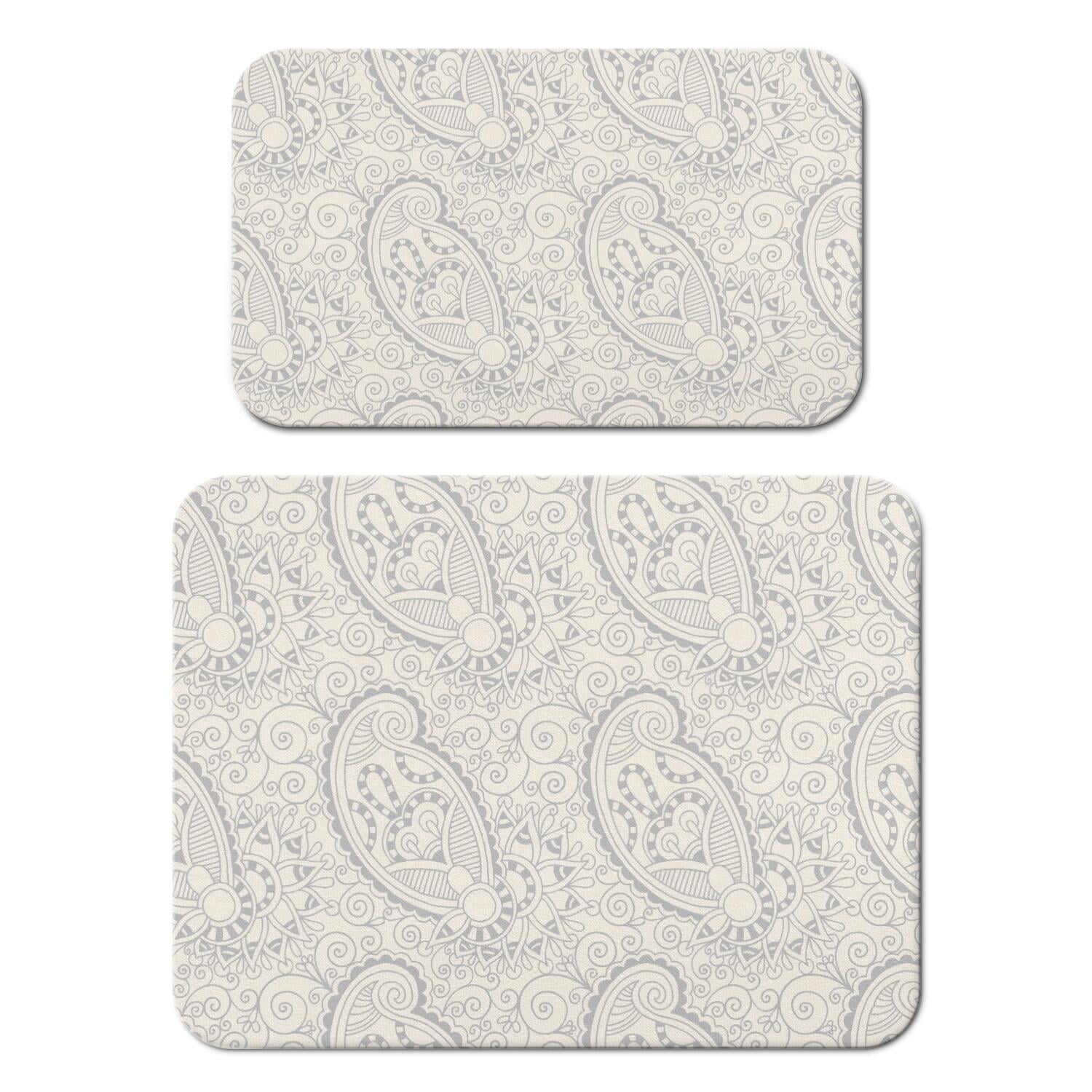2pcs Artistic Mandala Coffee Bar Mat - Exotic Vibrant Absorbent Non ...