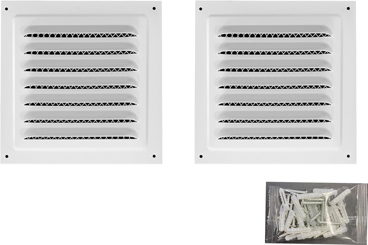 CASA DHG 2 Pack Aluminum Soffit Vents 6x6 Inch Ventilation Grilles ...