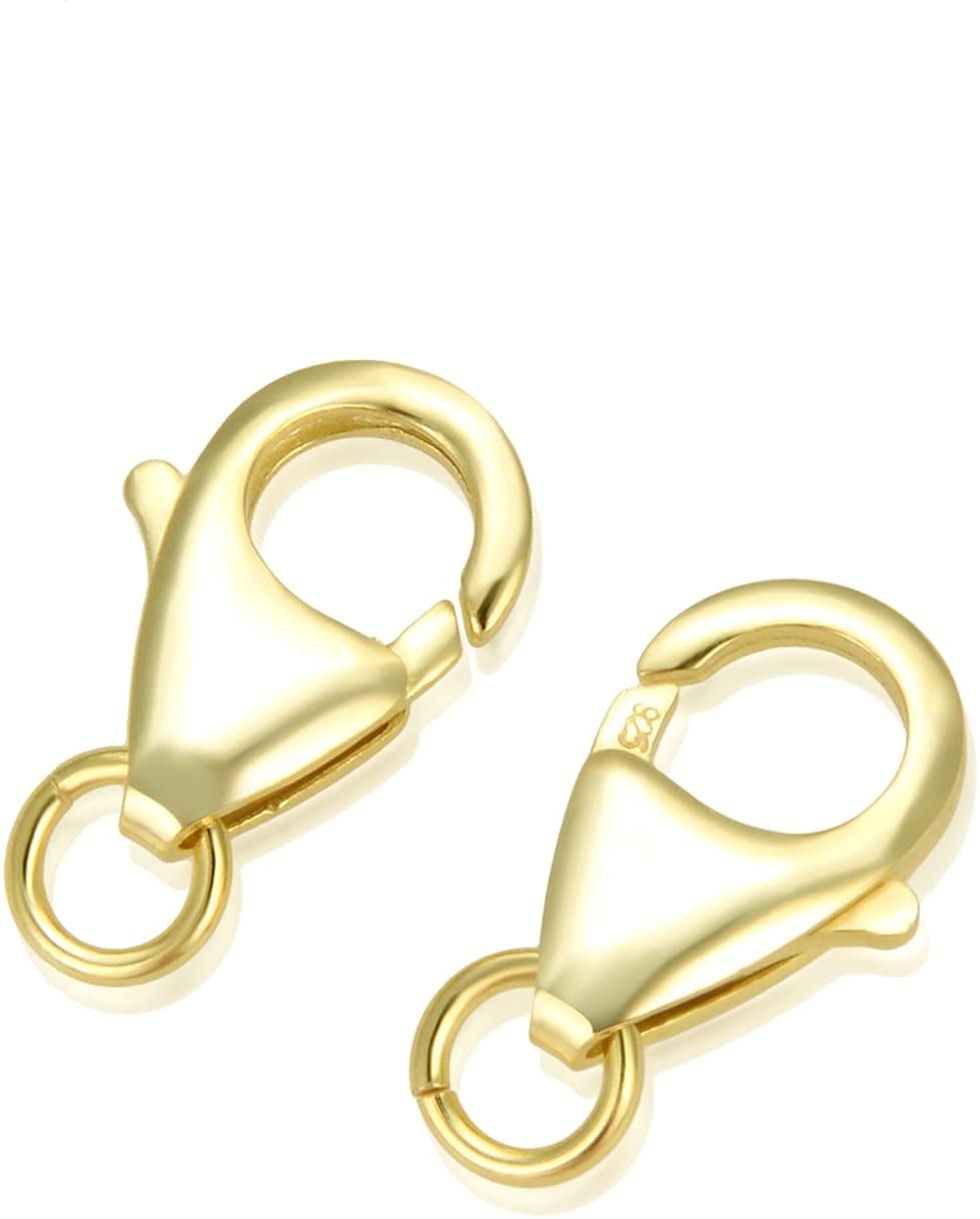 2pcs Authentic Gold Plated Sterling Silver 15mm (0.59 Inch) Raindrop ...