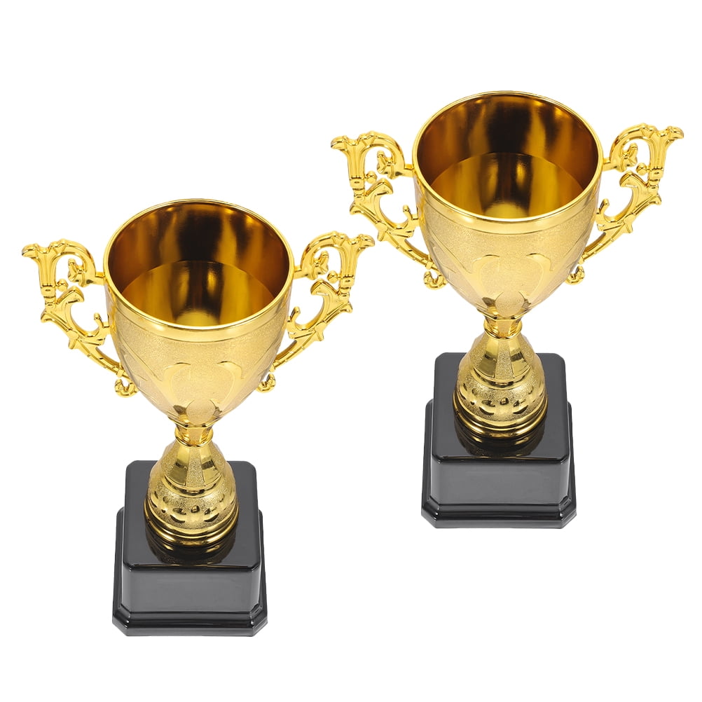 2pcs Award Trophy Celebration Competition Trophy Trophy Decor ...