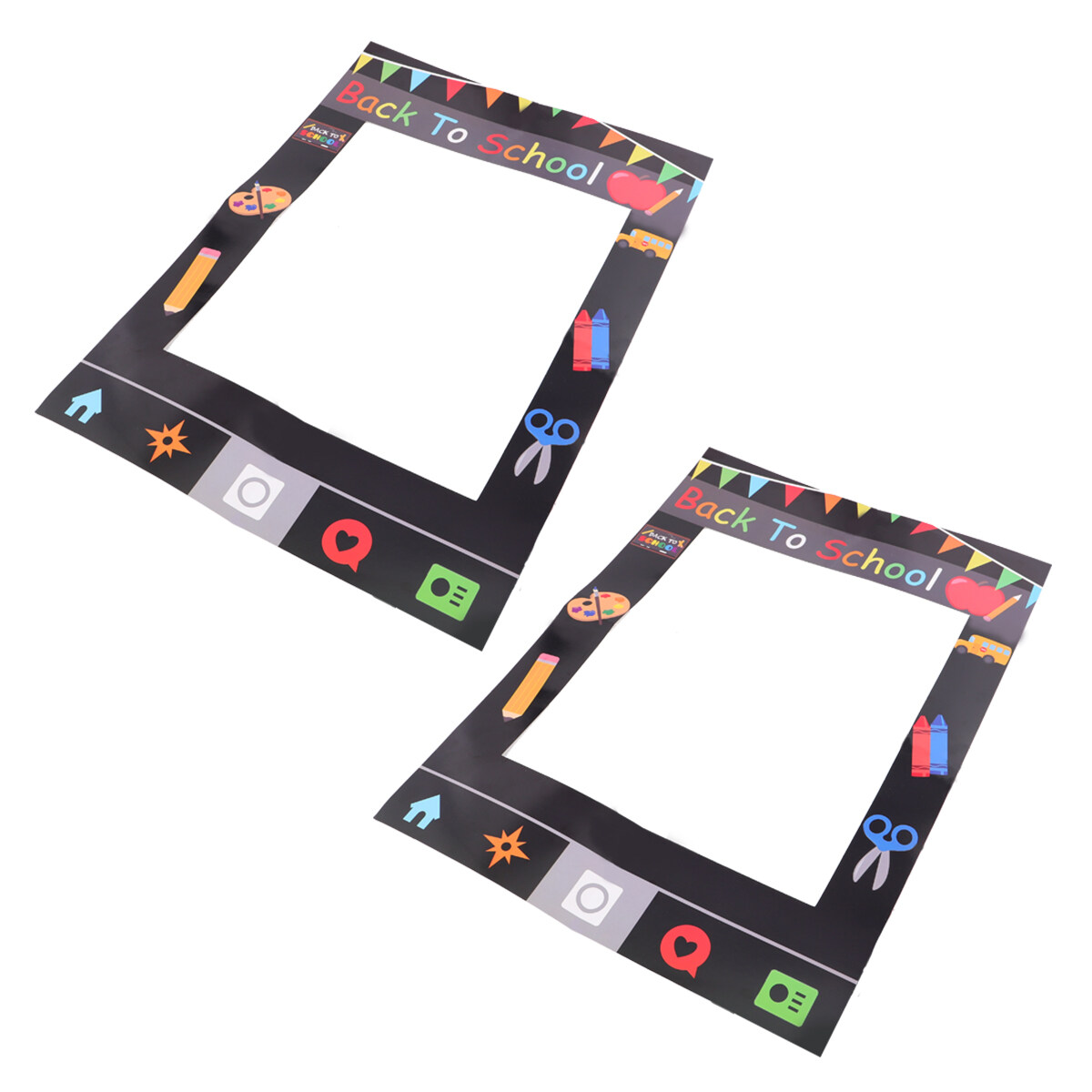 2pcs Back to School Photo Booth Frame Back to School Photo Booth Props ...
