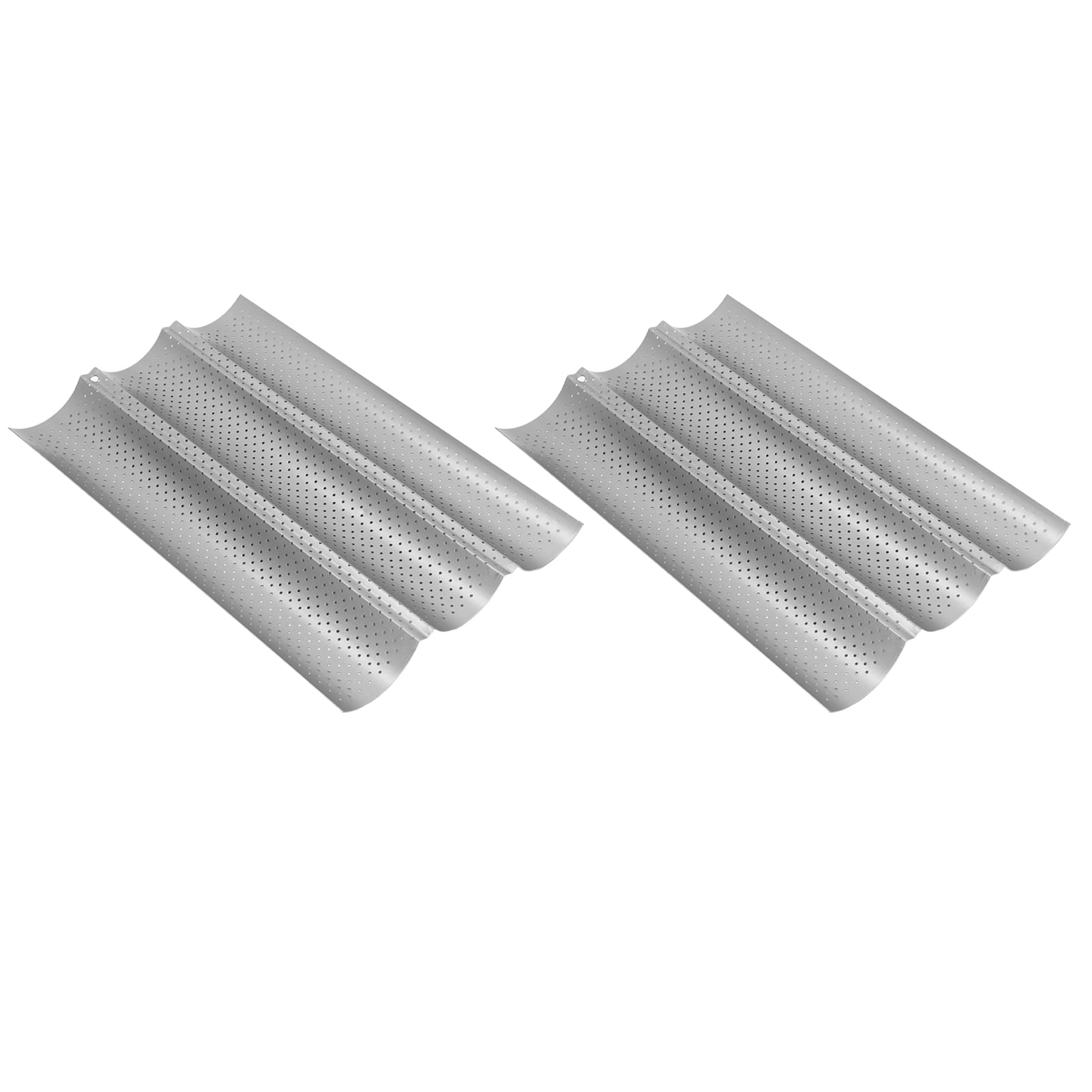 2pcs Baguette Pans Professional Food Grade 3 Loaves Prevents Stick ...