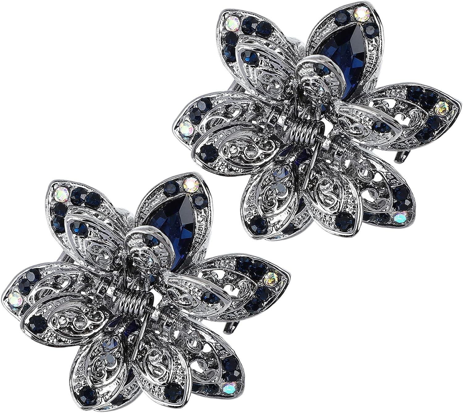 2pcs Barrette Metal Slip Claw, for Jaw Hollow Women Women, Use Head ...