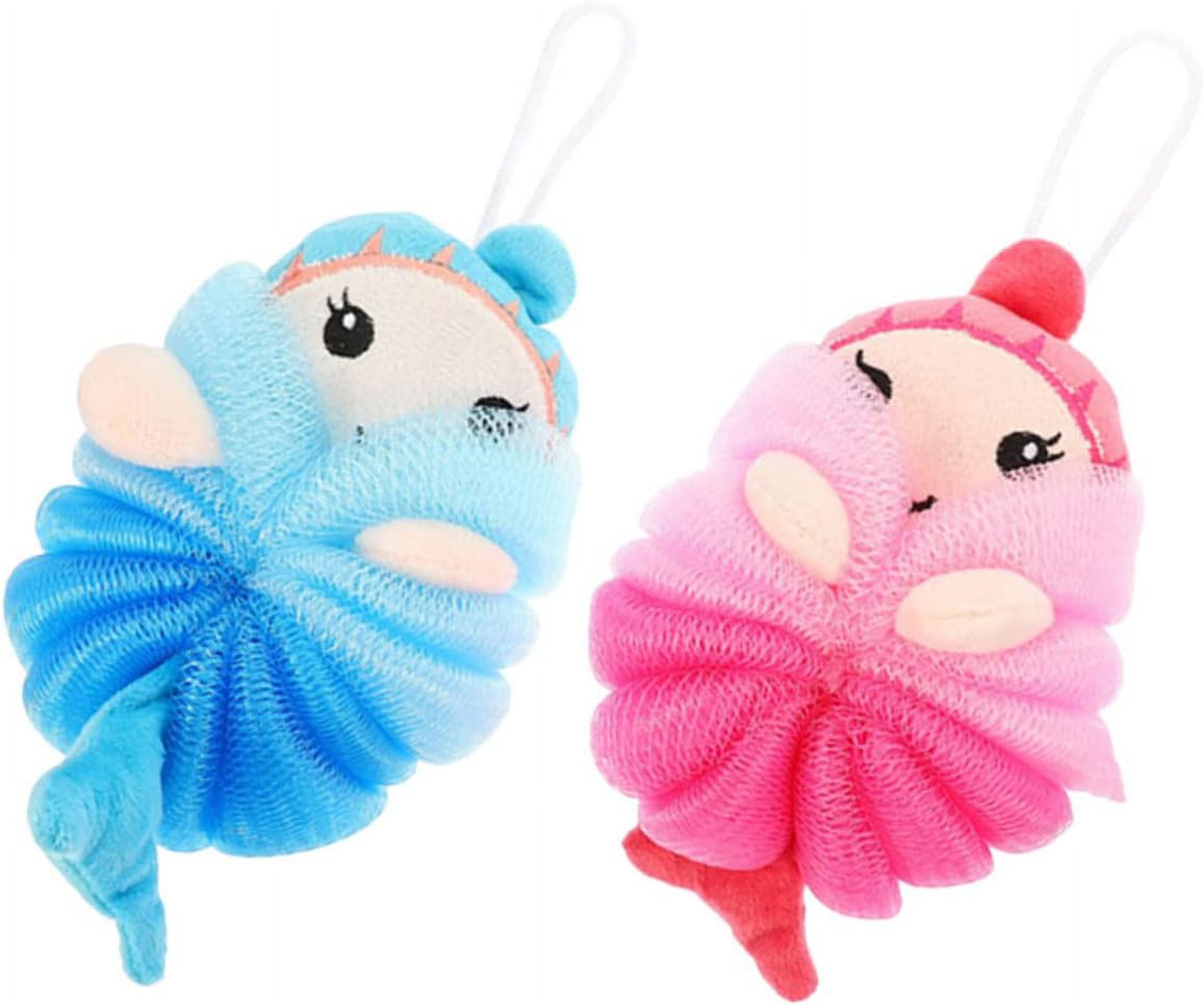 2pcs Bath Ball Mermaid Bath Sponge Shower Sponge Baby Kid Exfoliating ...