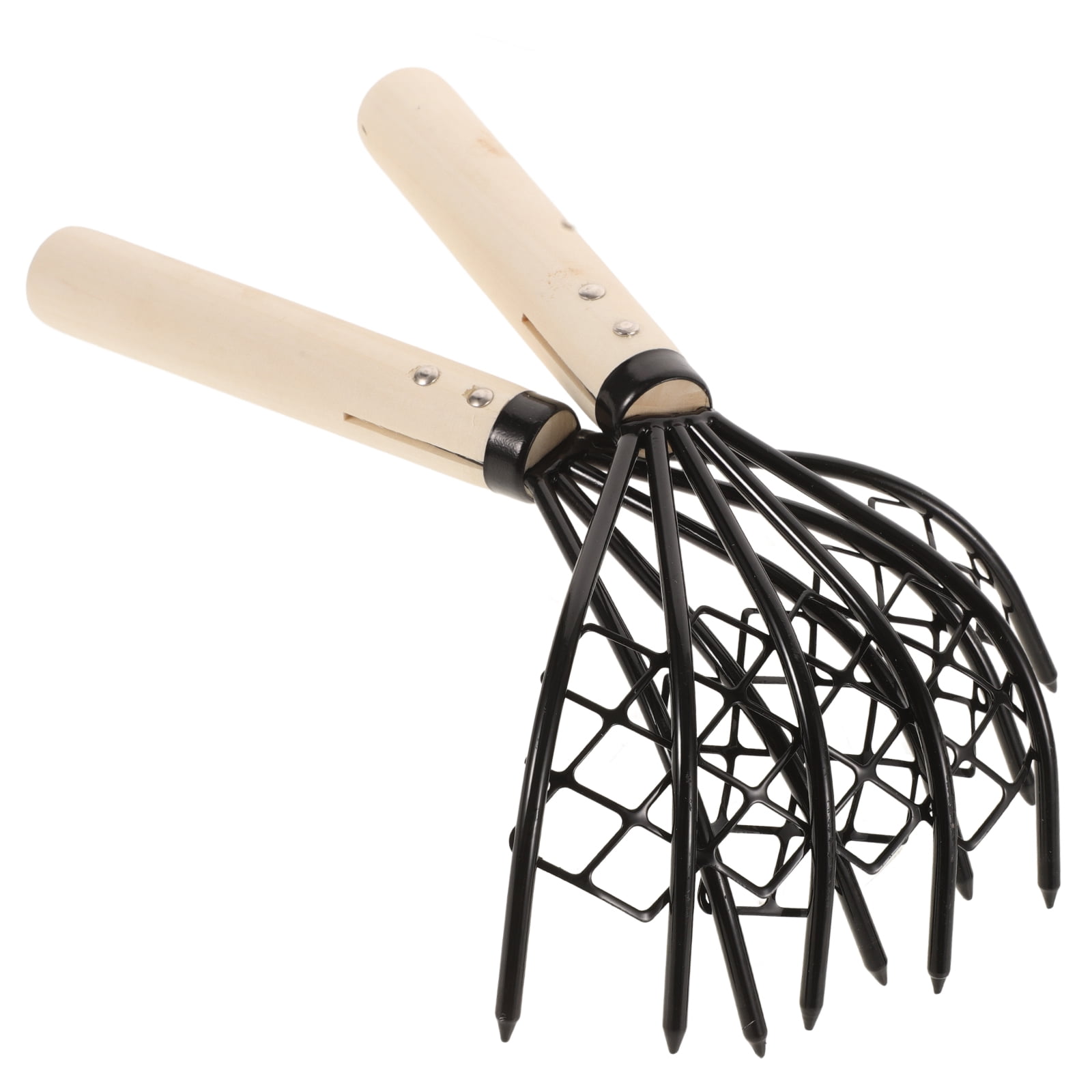 2pcs Beach Clam Rake with Net Practical Seafood Scraper Tool Digging ...