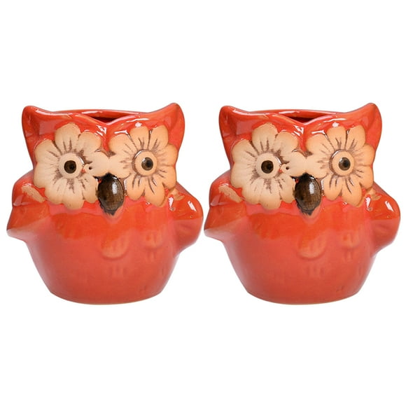 Tall Red Ceramic Planters