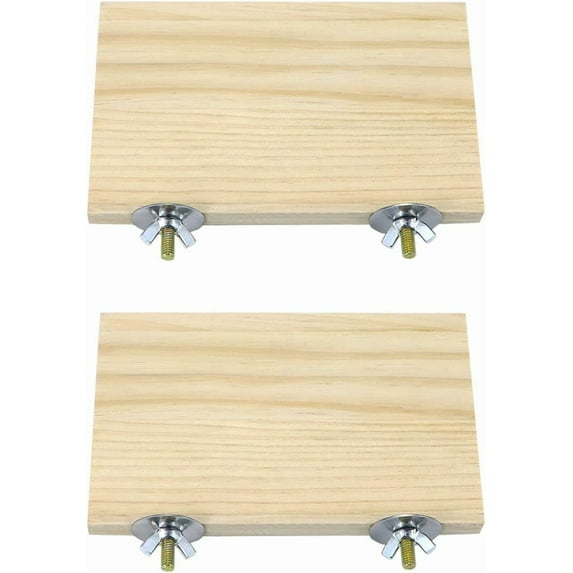2pcs Bird Perch Platform Flat Stand Beak Paw Grinding Wood for Parrot ...