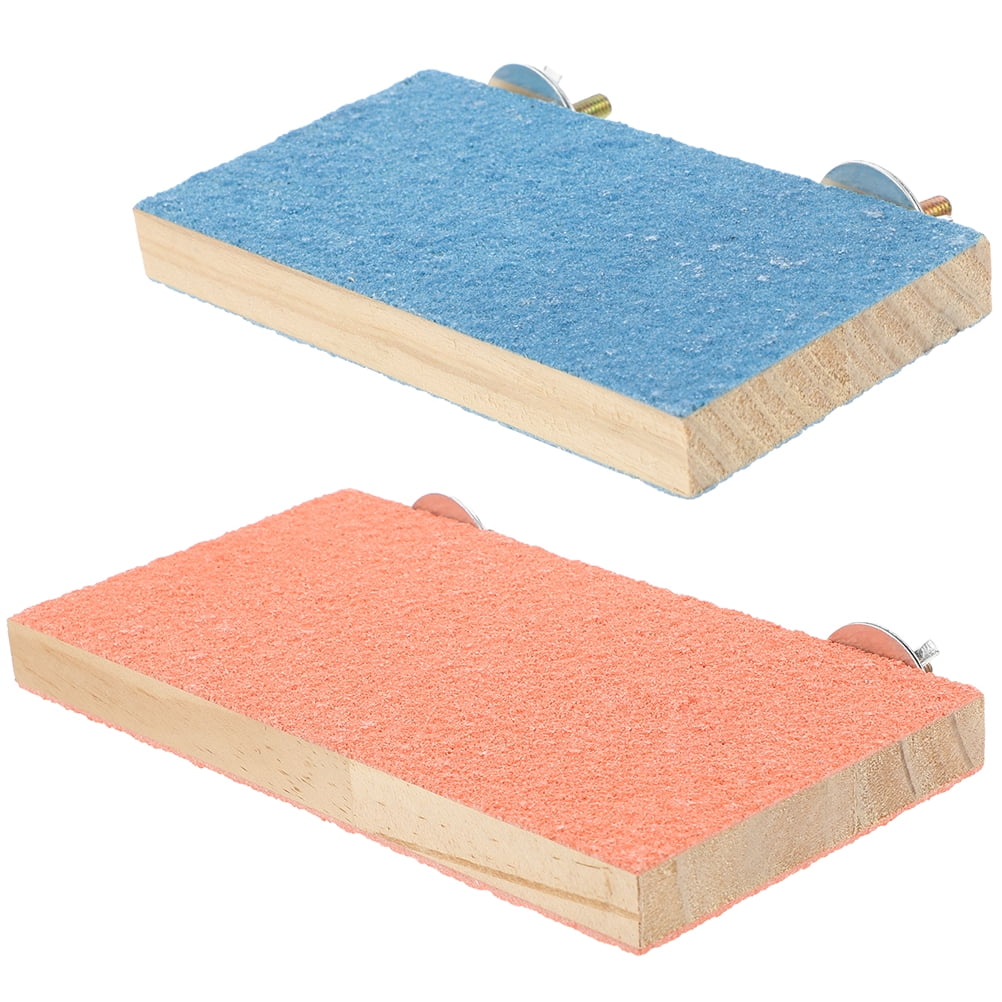 2pcs Bird Perch Platform Flat Wooden Perch Platform for Parrot Parakeet ...
