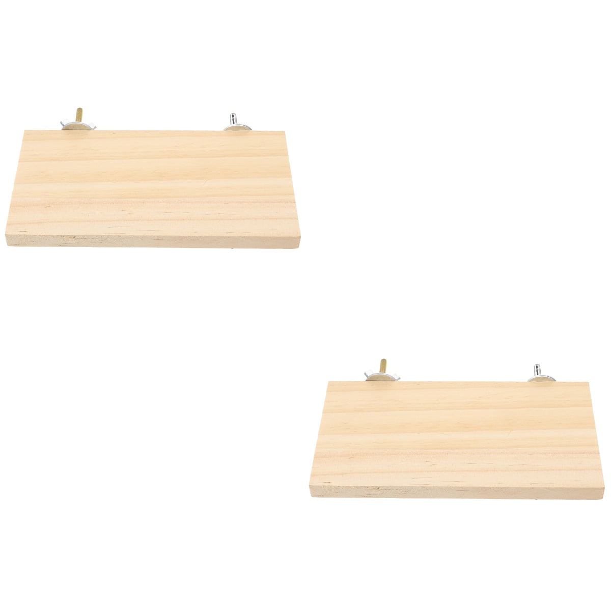 2pcs Bird Perch Platform Flat Wooden Perch Platform for Parrot Parakeet ...
