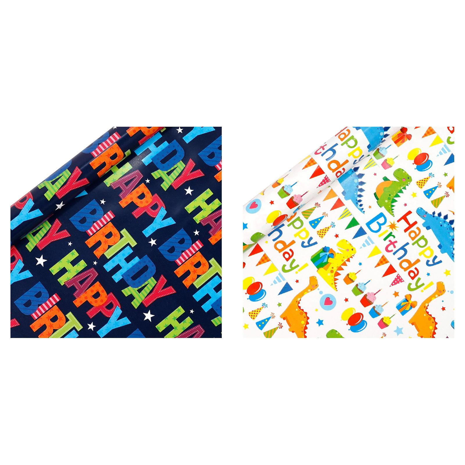 2pcs Birthday Wrapping Paper Birthday Gift Wrapping Paper Wrapping ...