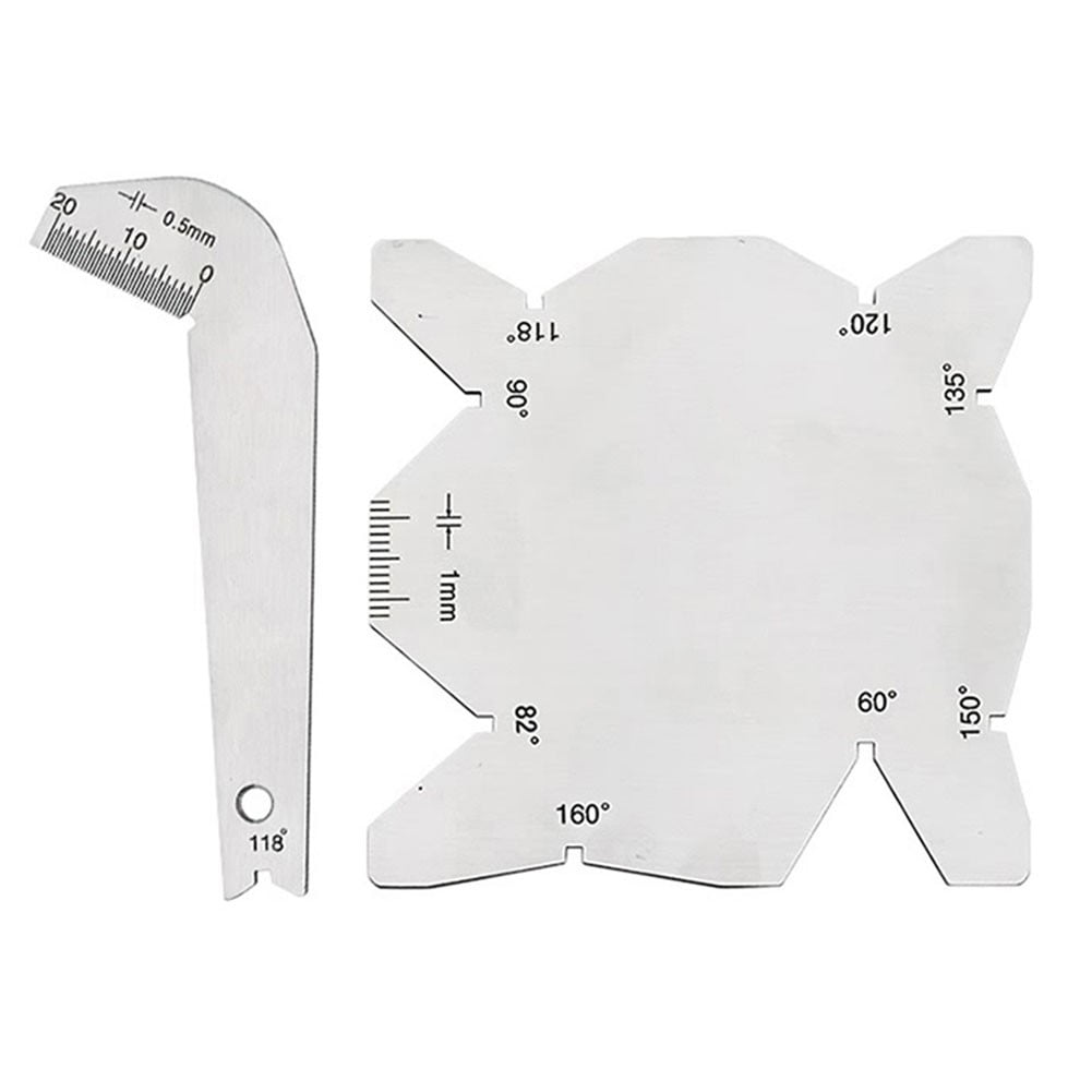 2pcs Bit Pattern Drill Template Gauge Welding Inspect Tool Measurement ...