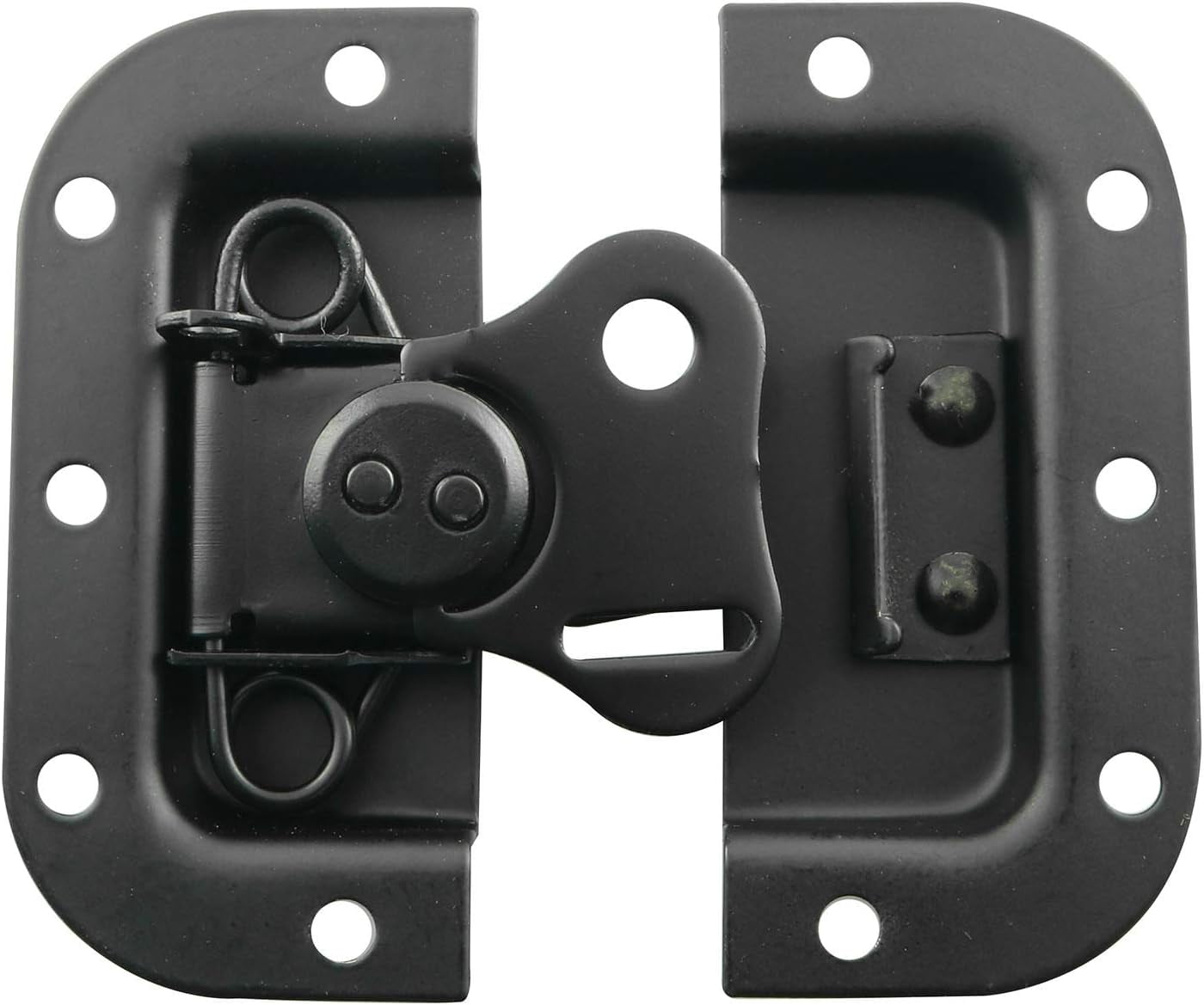2pcs Black 82x77mm Recessed Butterfly Twist Catch 3.2x3 Inch Spring ...