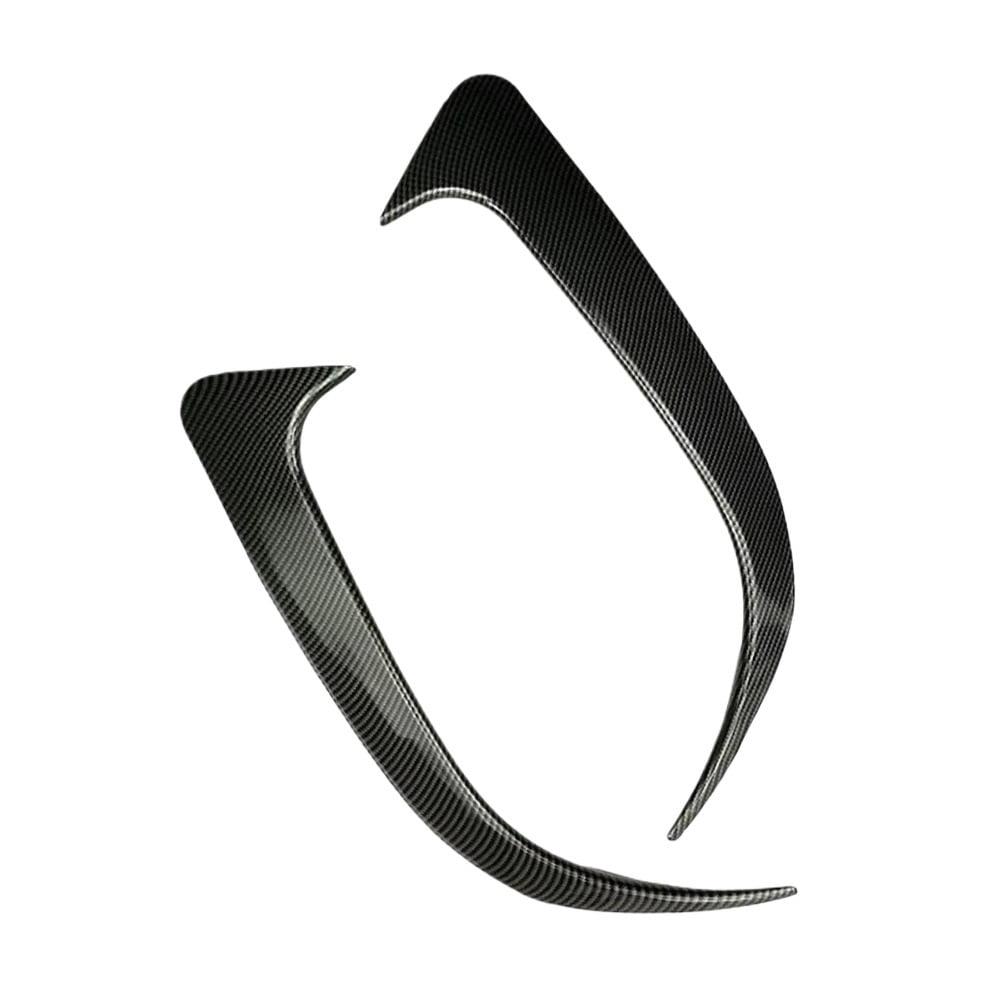 2pcs Black Carbon Look Rear Bumper Spoiler Air Vent Cover Side Canard ...