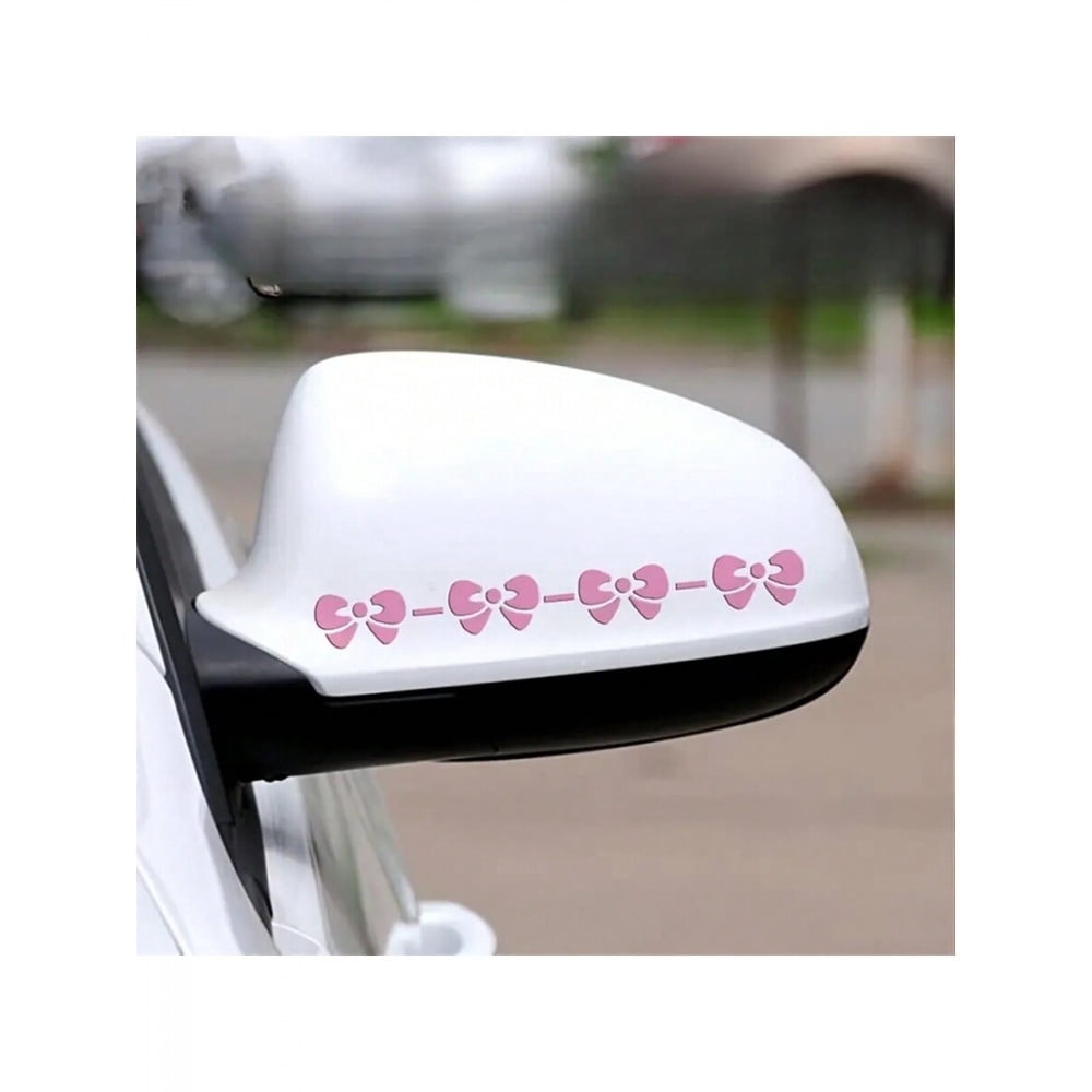 2pcs Black Cute Bow Waterproof Car Stickers For Side Mirrors Windows ...
