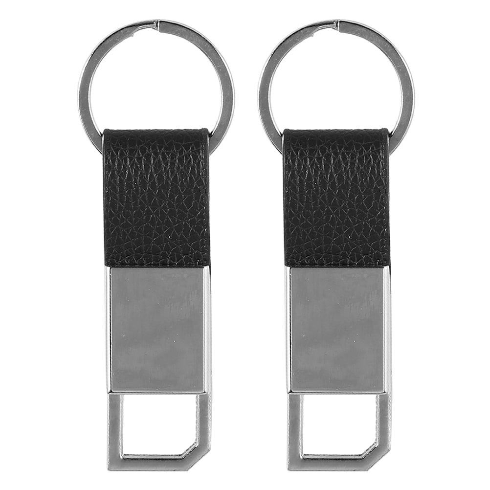 2pcs Black Keychain Ring Holder Key Chain Wallet Wrist Keychain Car ...