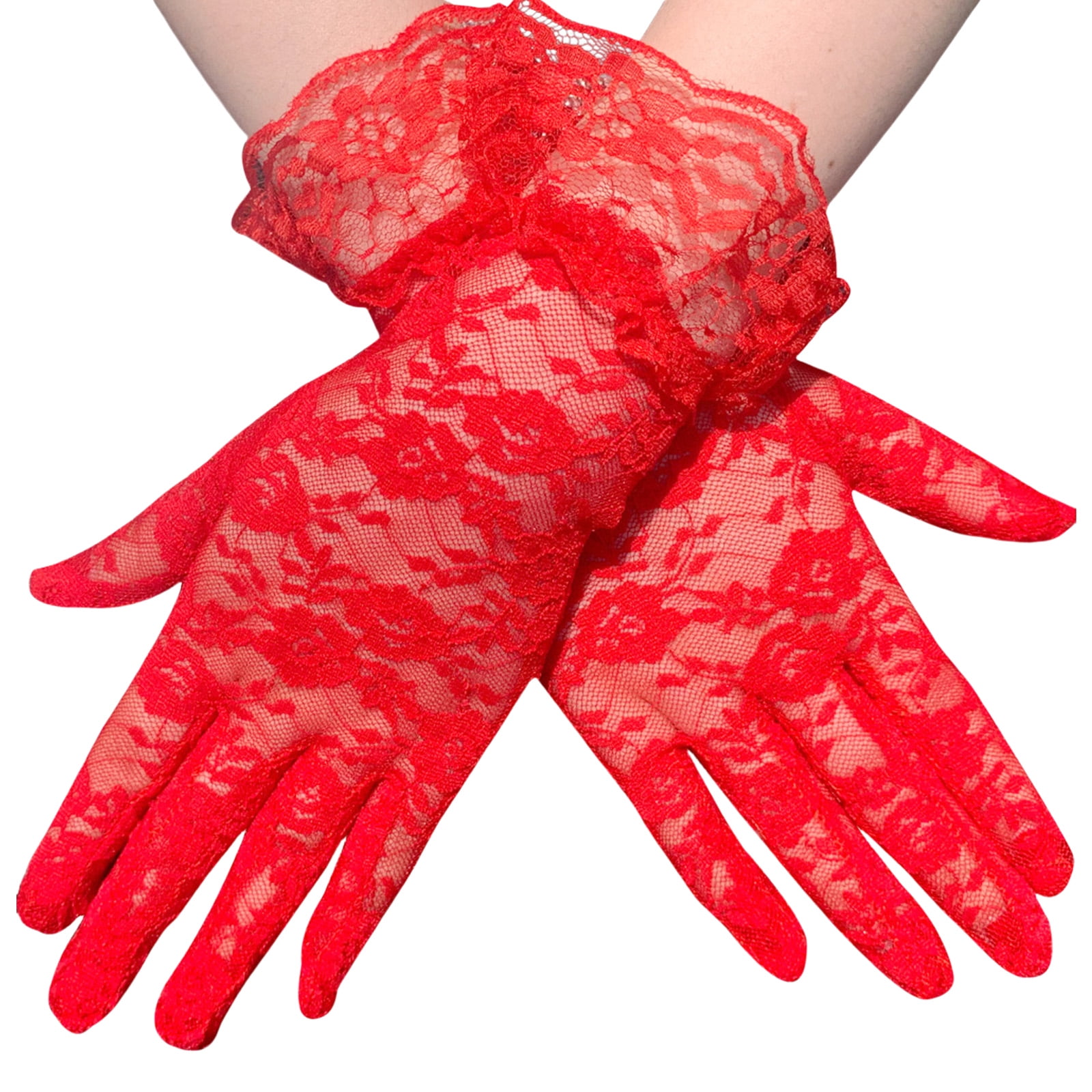 2pcs Black Lace Operas Gloves Women Exquisites Mittens Sophisticated ...