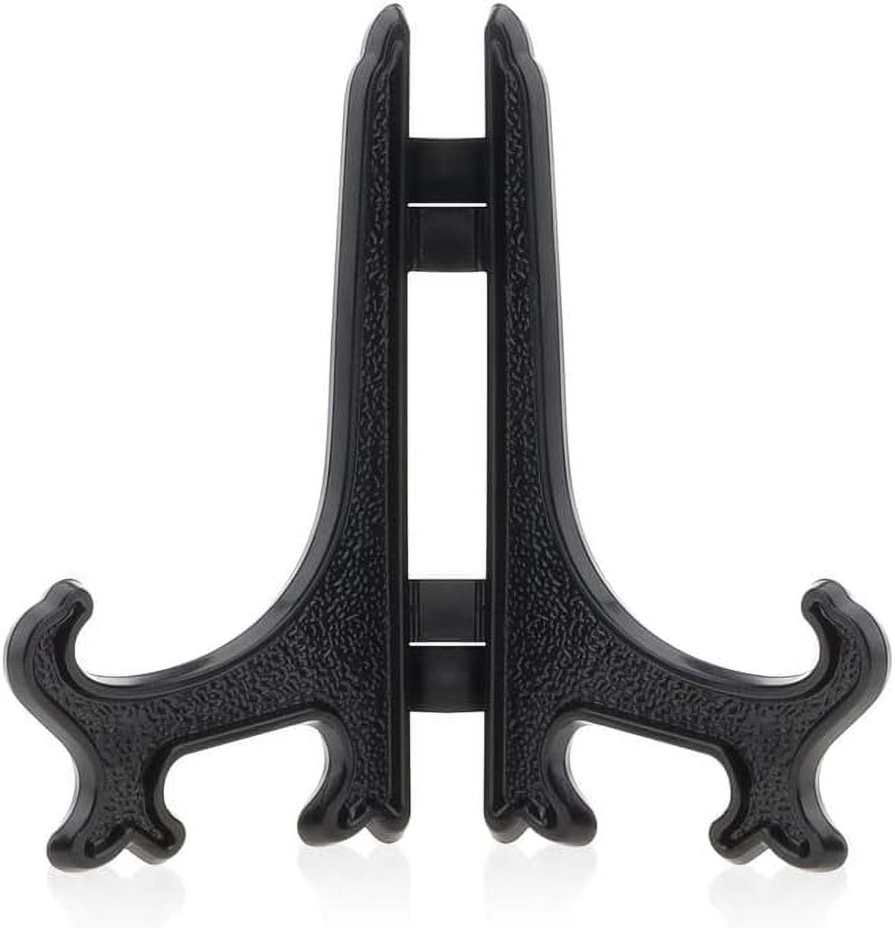 2pcs Black Plastic Acrylic Easels Small Fold Display Stand Plastic ...