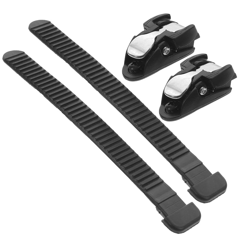 2pcs Black T Bar Straps Buckles Roller Skates Adjustable PVC ...