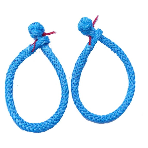 2pcs Blue 4mm*80mm Synthetic Soft Shackles BS:6200 Lbs,ATV Winch ...