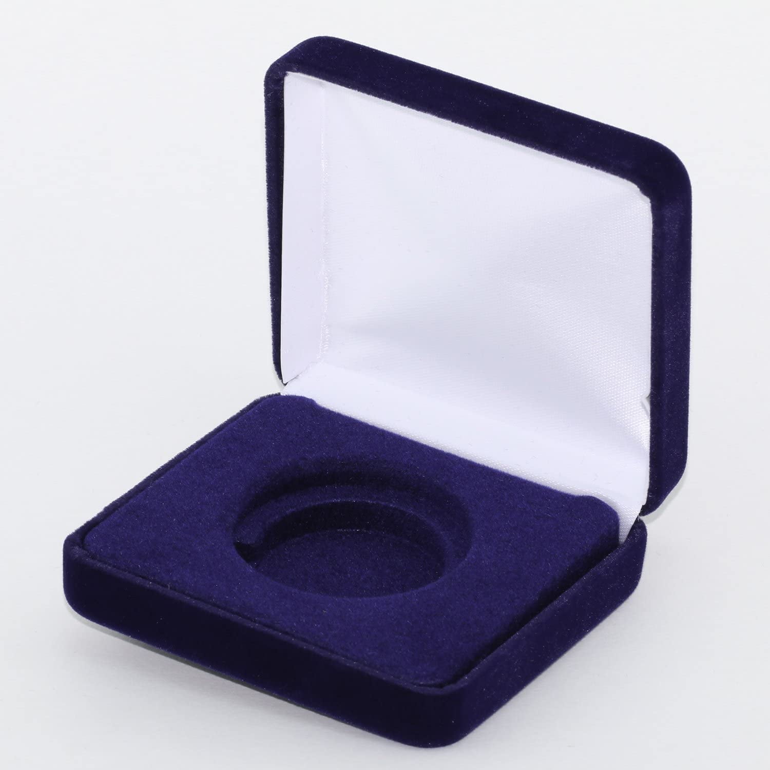 2pcs Blue Velvet Model "H" Air-Tite Single Coin Holder Display Box Case ...