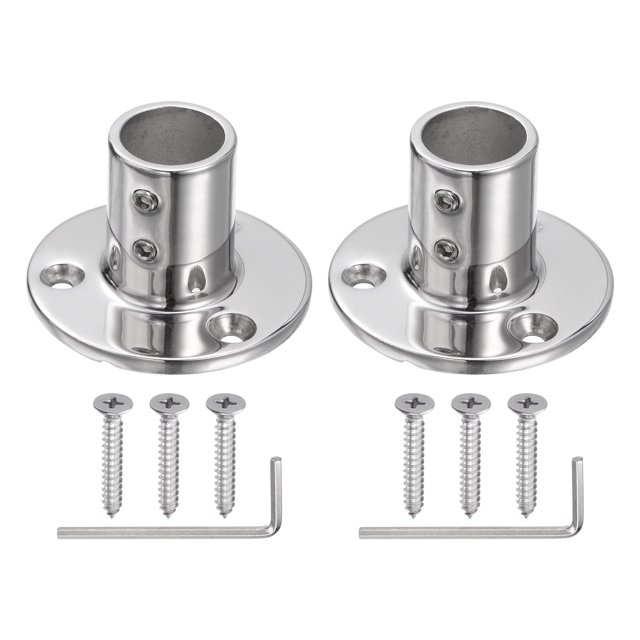 2pcs Boat Hand Rail Fittings 90 Degree 7/8" Round Boat Hand Rail Base ...
